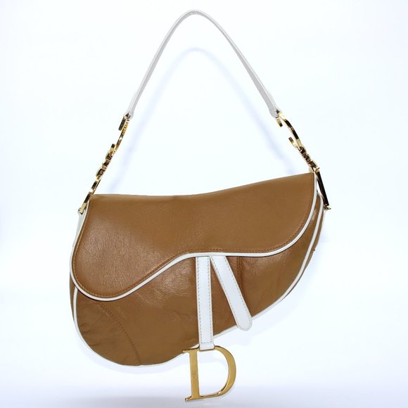 Dior | Bags | Christian Dior Tan Leather Saddle Bag | Poshmark